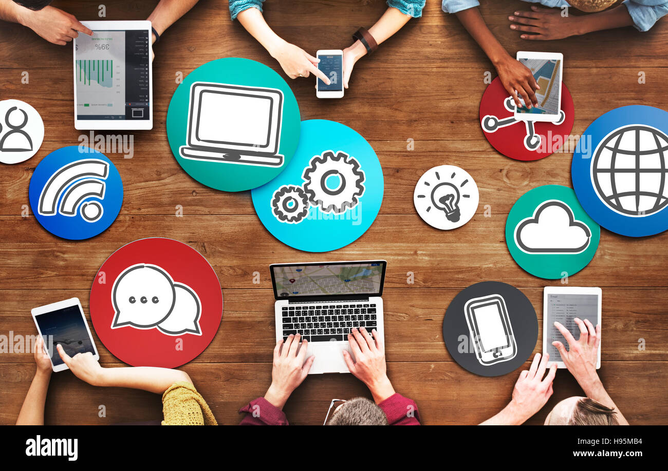 Communication Connection Network Share Concept Stock Photo - Alamy