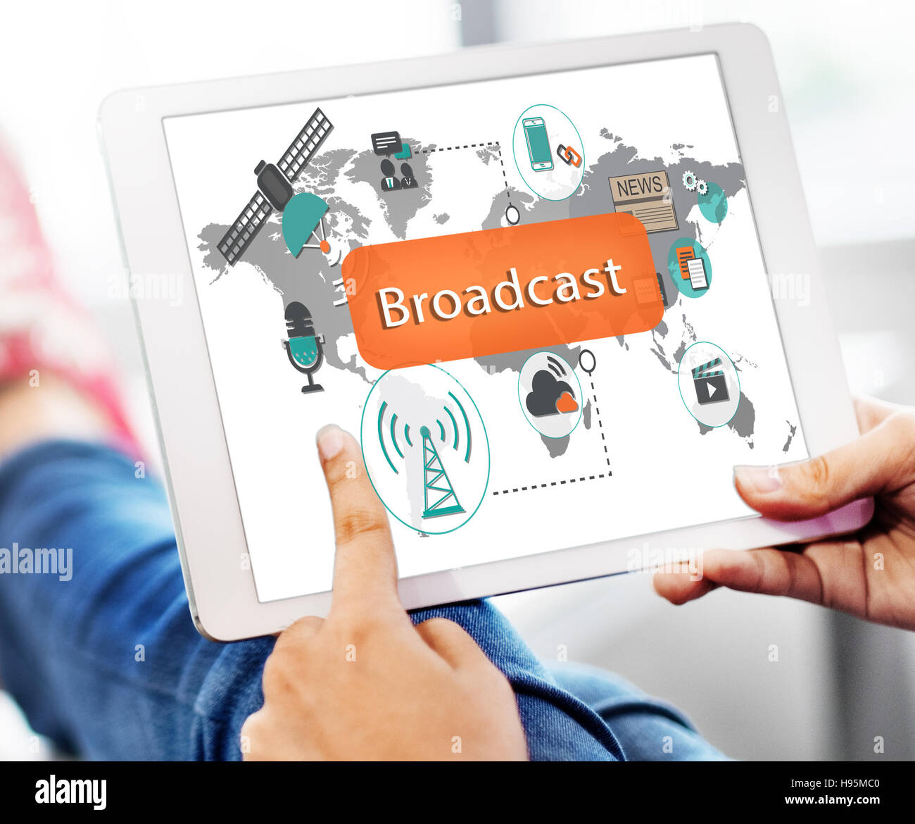 Broadcast Communication Entertainment News Concept Stock Photo - Alamy