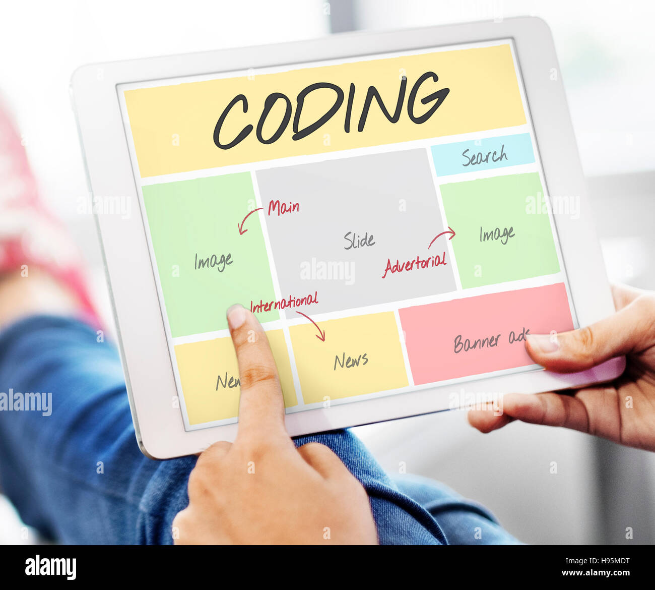 Coding Website Content Web Design Concept Stock Photo - Alamy