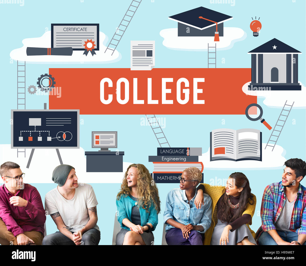 Collage Academic Education Institution Concept Stock Photo - Alamy