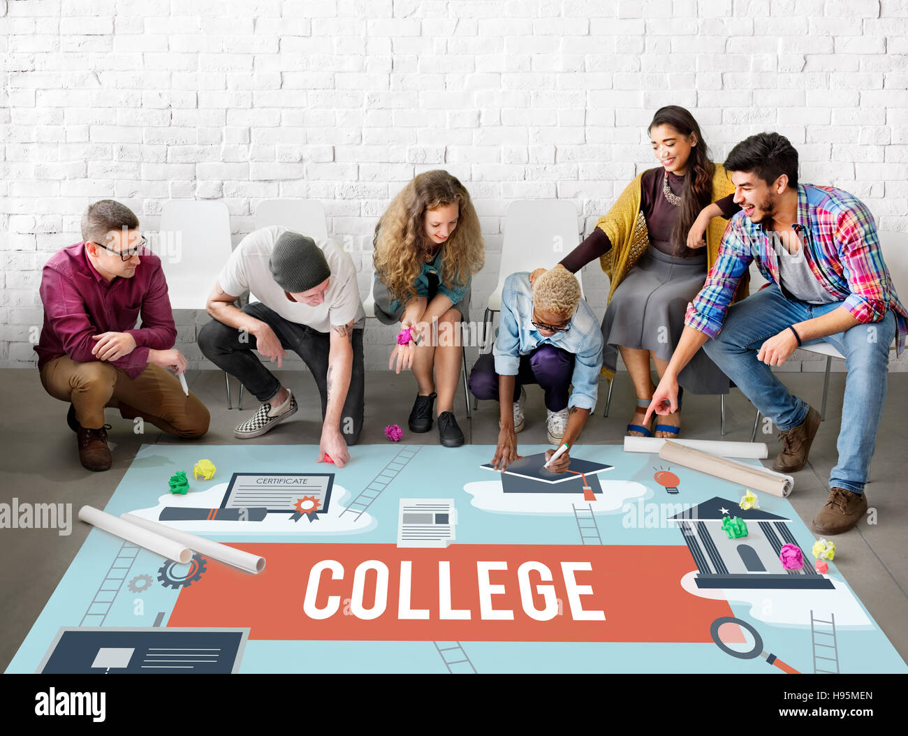 Collage Academic Education Institution Concept Stock Photo - Alamy