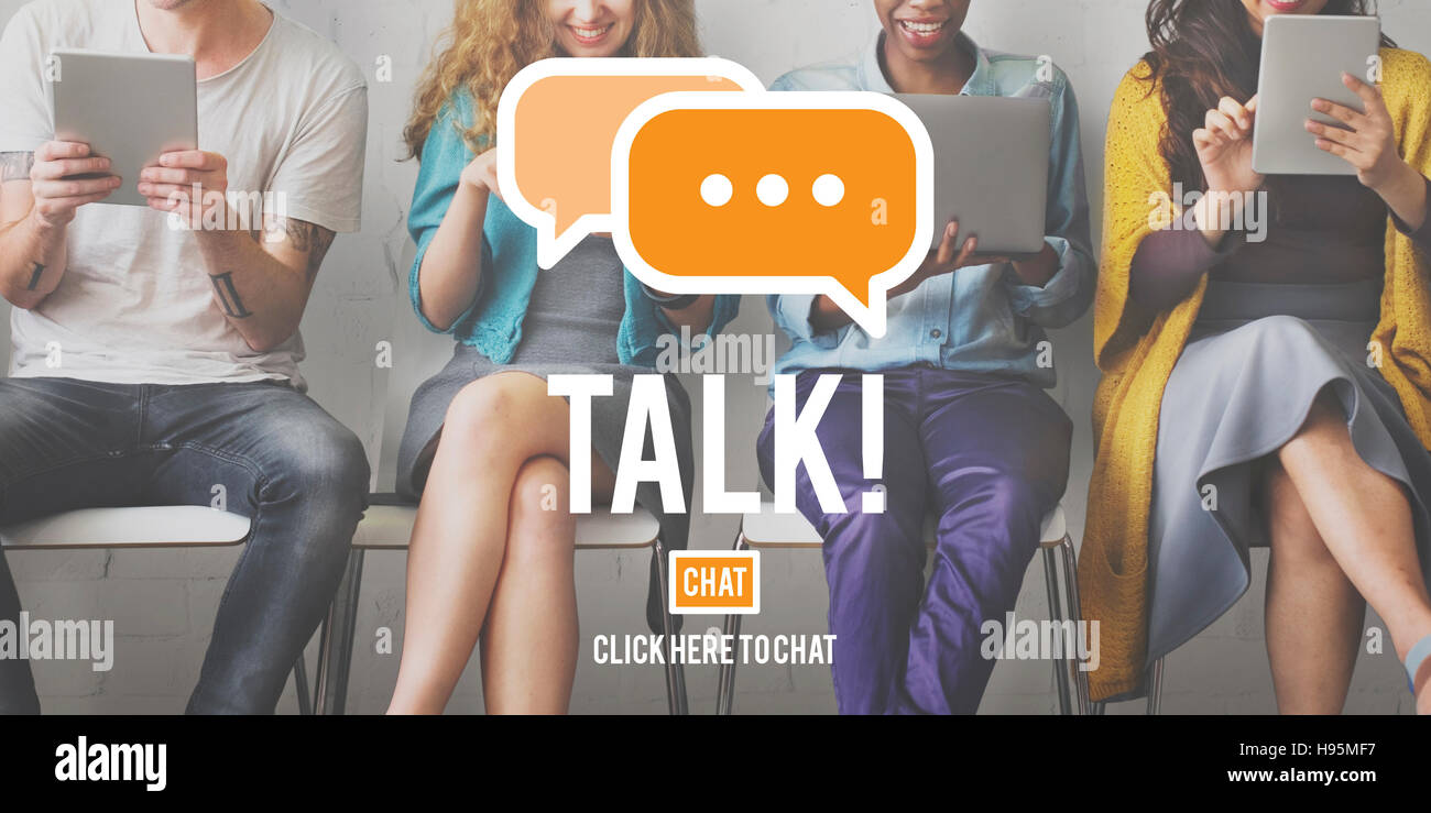Talking Talk Communication Conversation Concept Stock Photo - Alamy