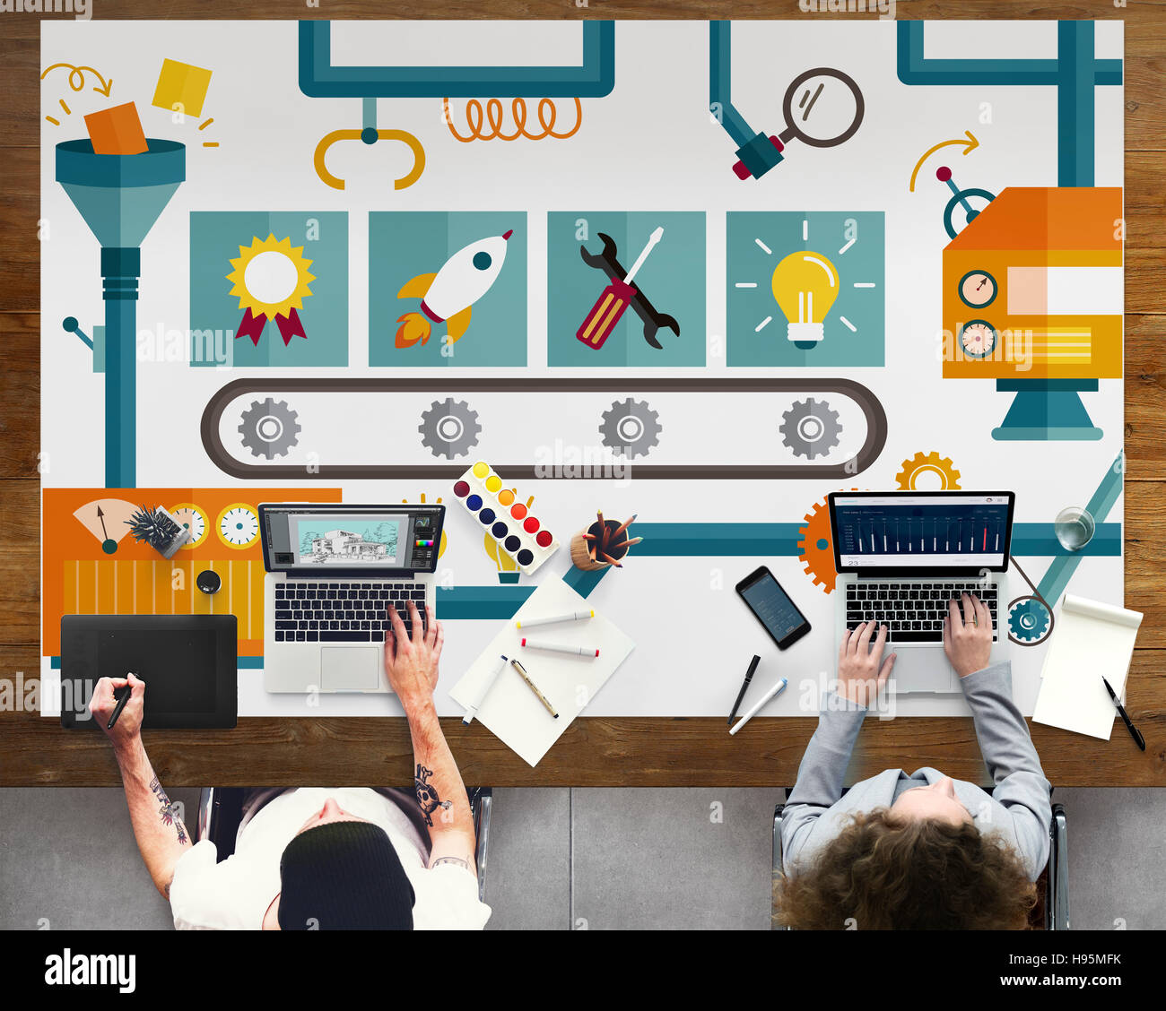 Aerial factory automation hi-res stock photography and images - Alamy