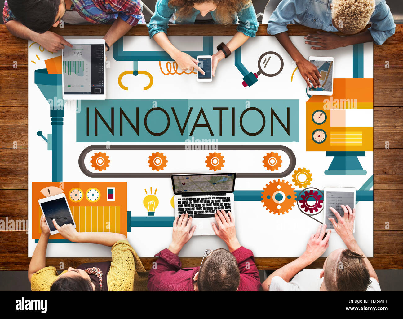 Innovation Ideas Imagine Processing System Concept Stock Photo - Alamy
