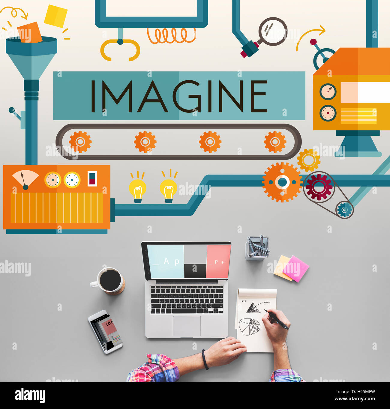 Innovation Ideas Imagine Processing System Concept Stock Photo - Alamy