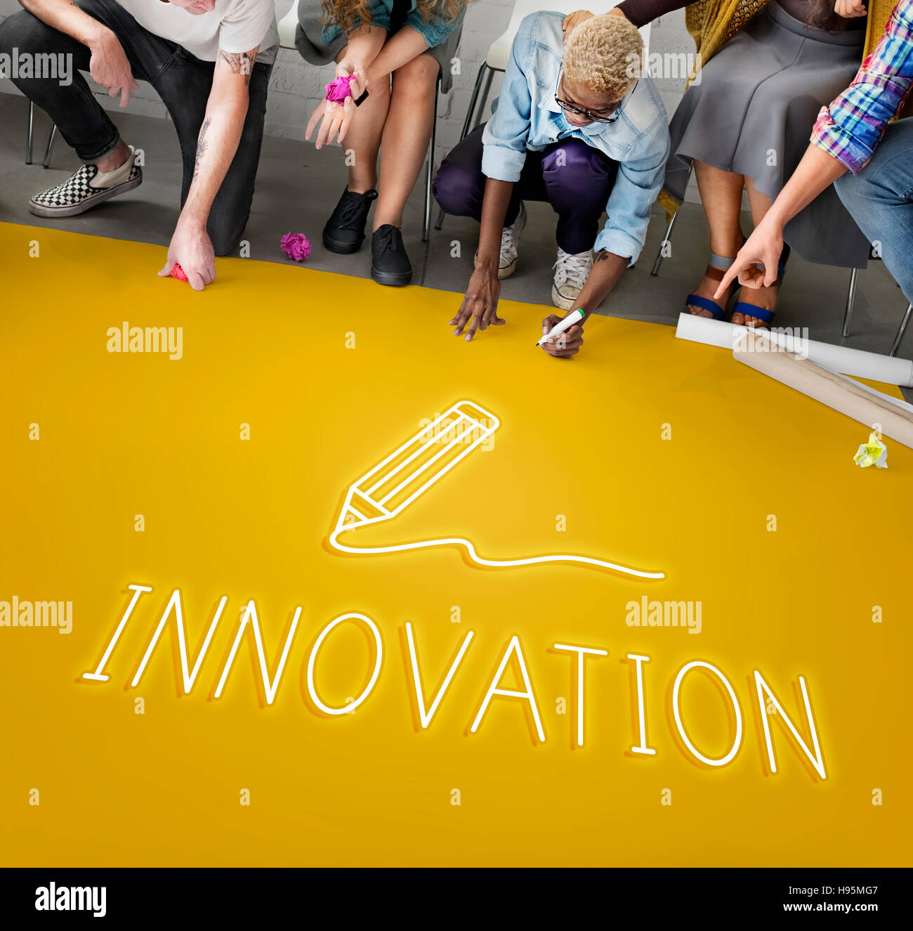 Art Pencil Drawing Creativity Imagination Skills Concept Stock Photo ...