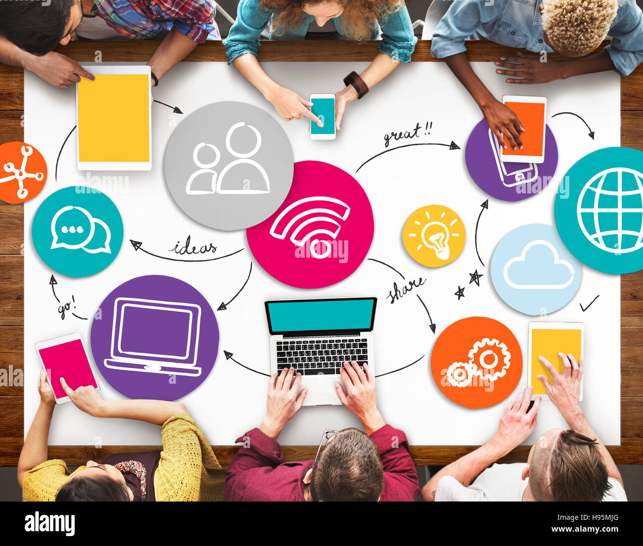 Communication Connection Network Share Concept Stock Photo - Alamy