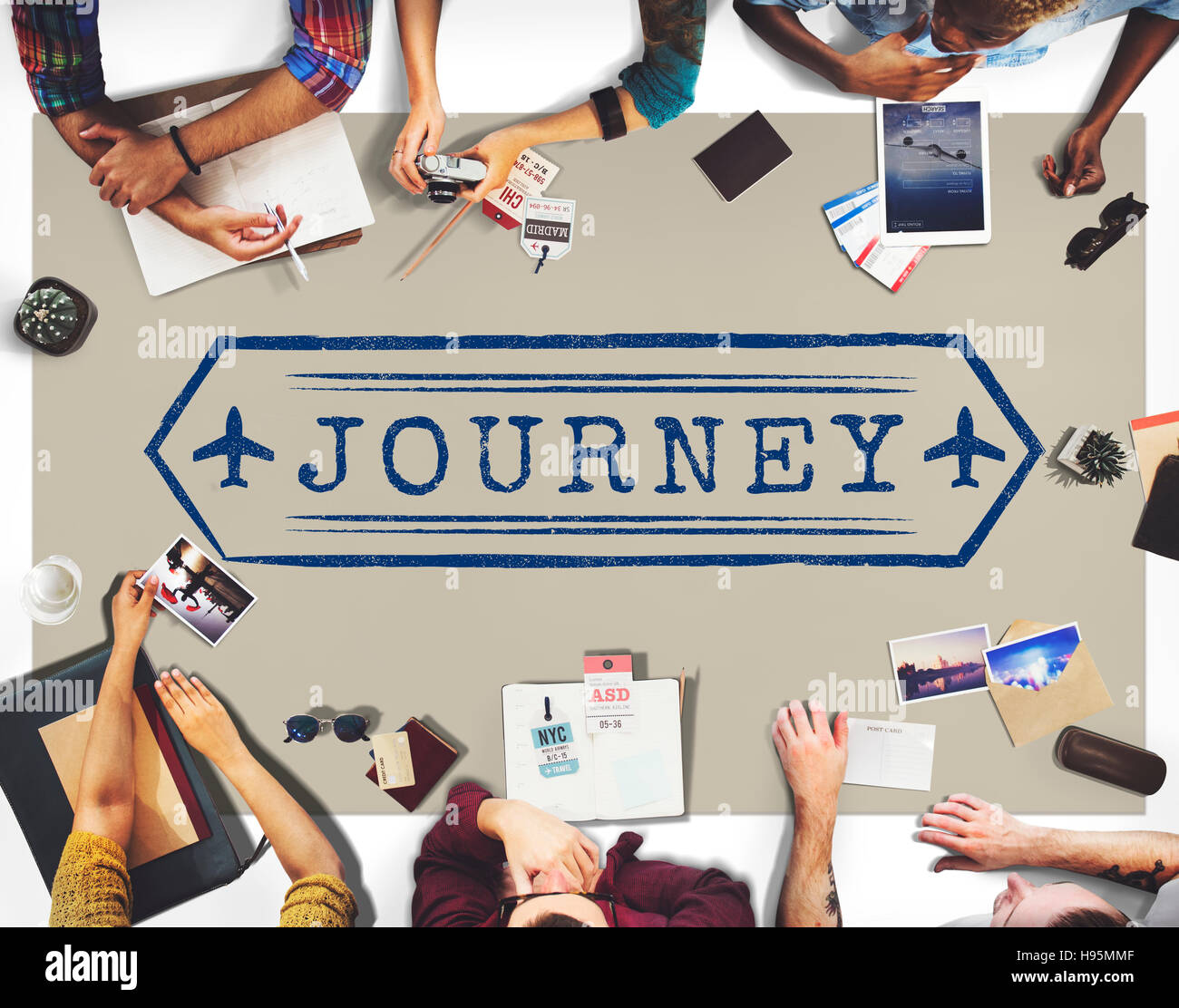 Journey Explore Travel Trek Trip Tour Graphic Concept Stock Photo - Alamy