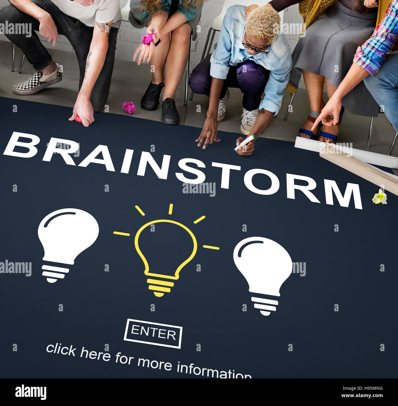Brainstorm Creative Ideas Discussion Thinking Concept Stock Photo - Alamy
