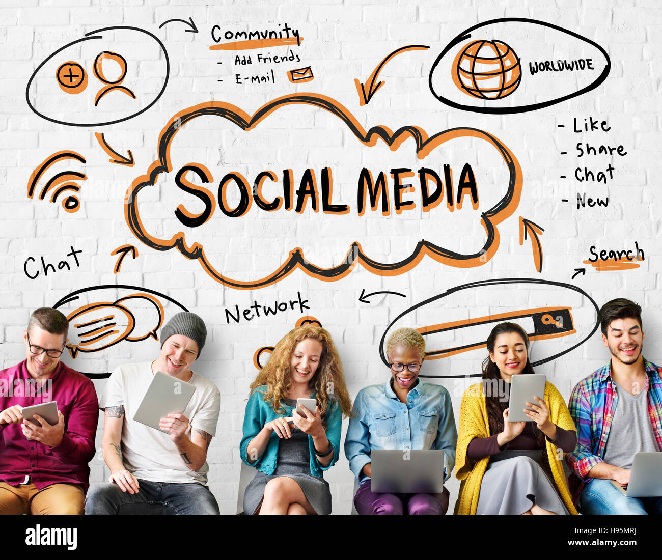 Social Media Internet Network Technology Cocnept Stock Photo - Alamy