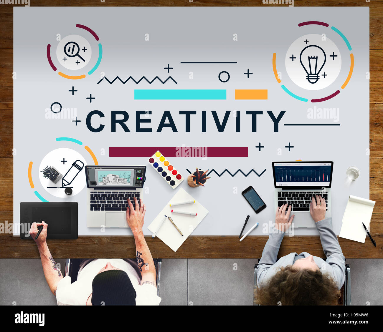 Creativity Ideas Design Invention Graphic Concept Stock Photo - Alamy