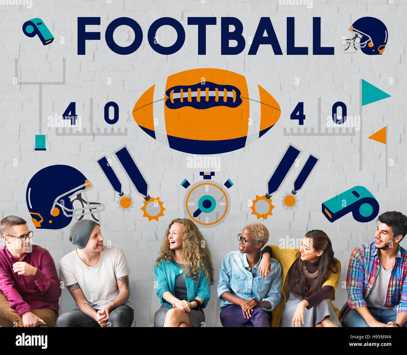 Football Game Ball Play Sports Graphics Concept Stock Photo - Alamy