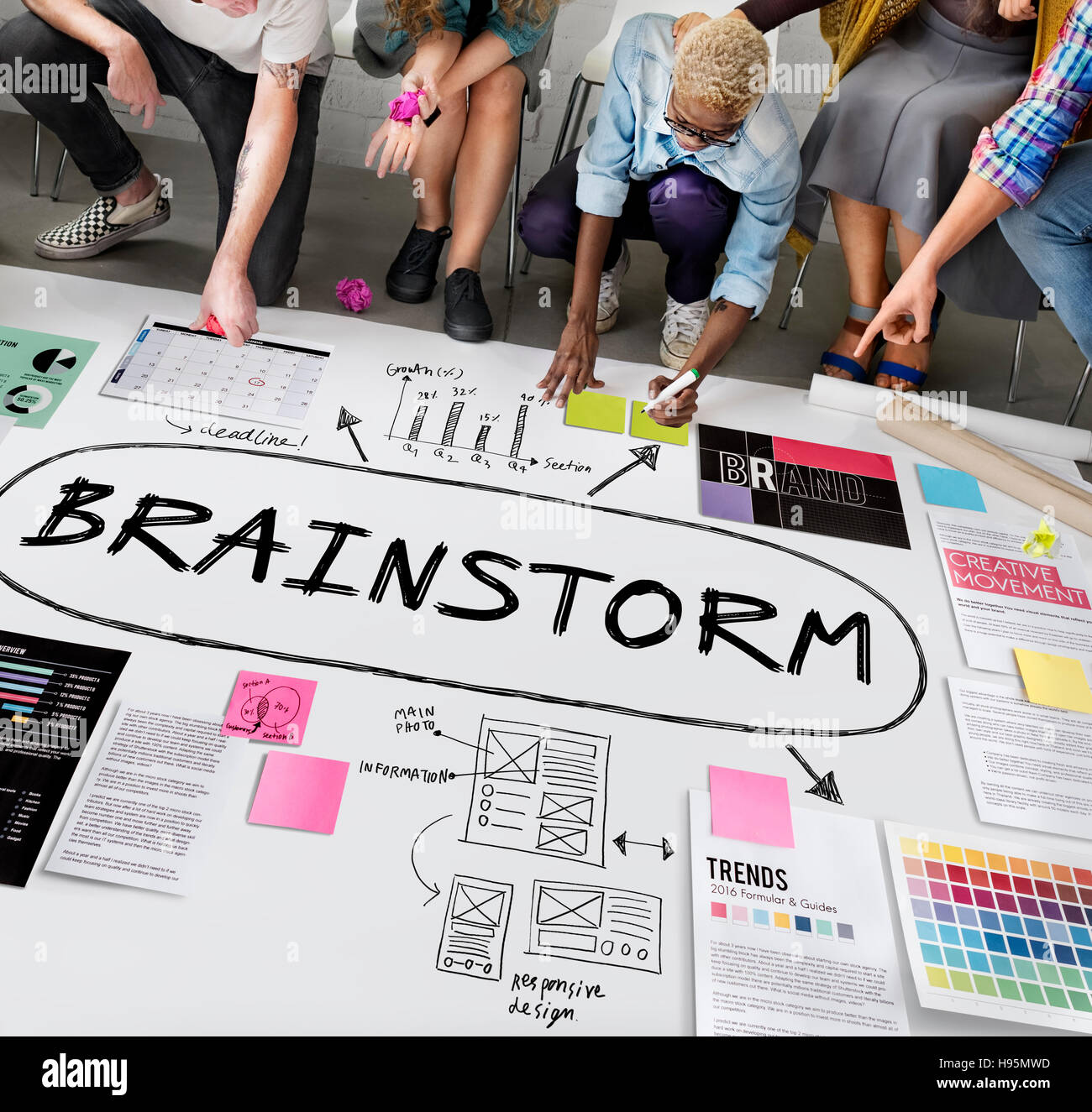 Brainstorm Inspiration Ideas Analysis Concept Stock Photo - Alamy