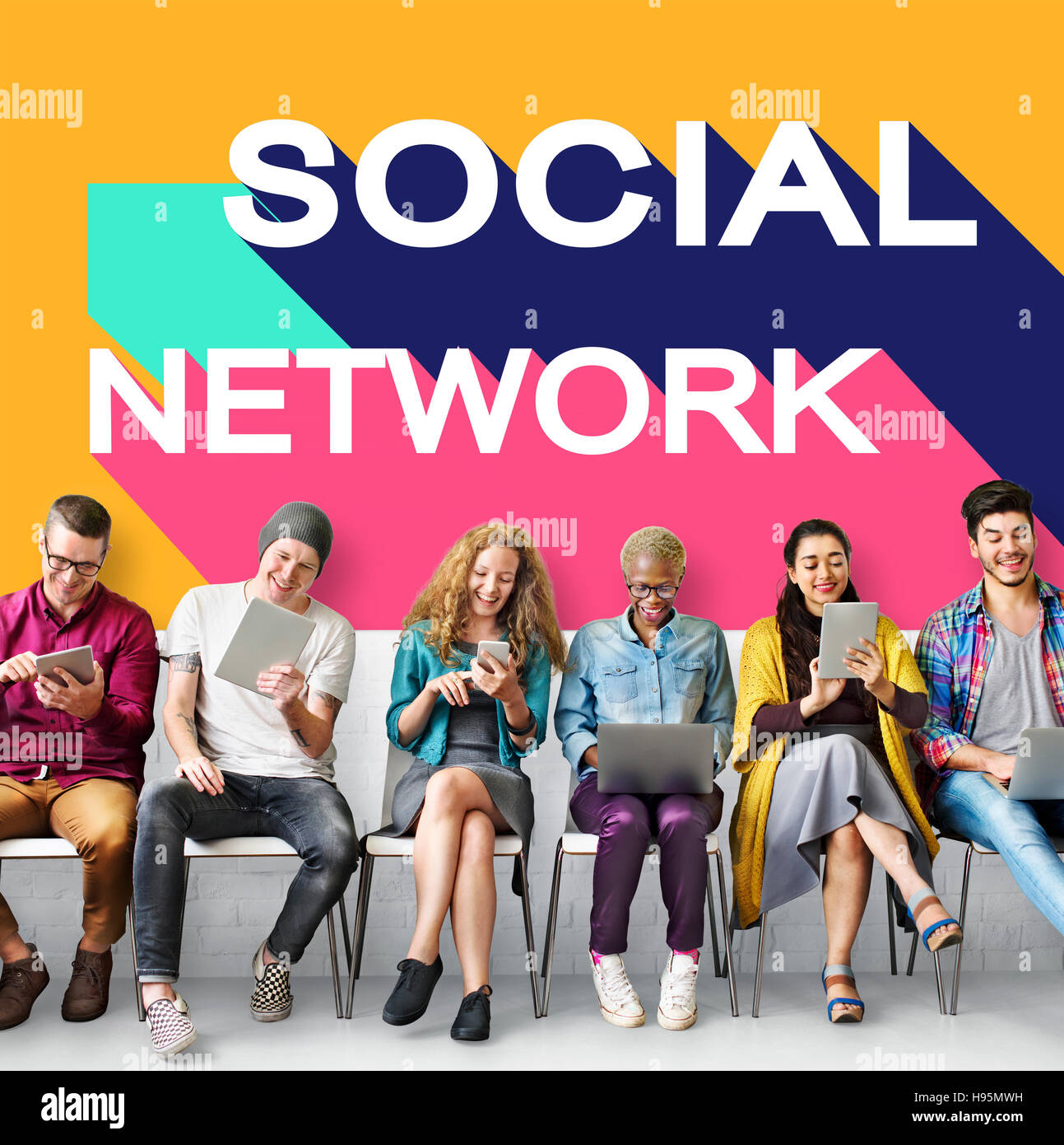 Social Media Network Community Connection Chat Concept Stock Photo - Alamy