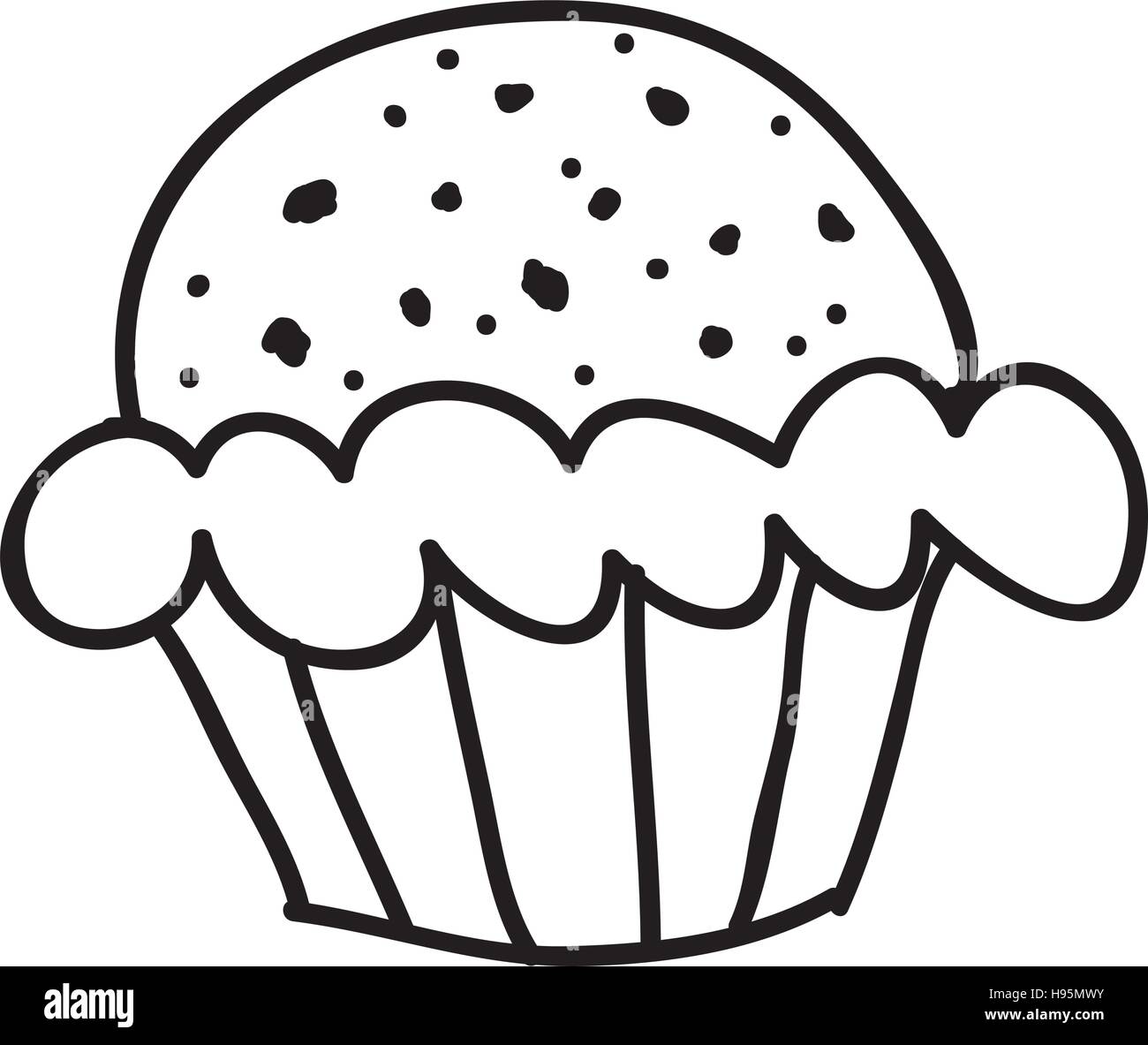 cupcake doodle icon image Stock Vector Image & Art - Alamy