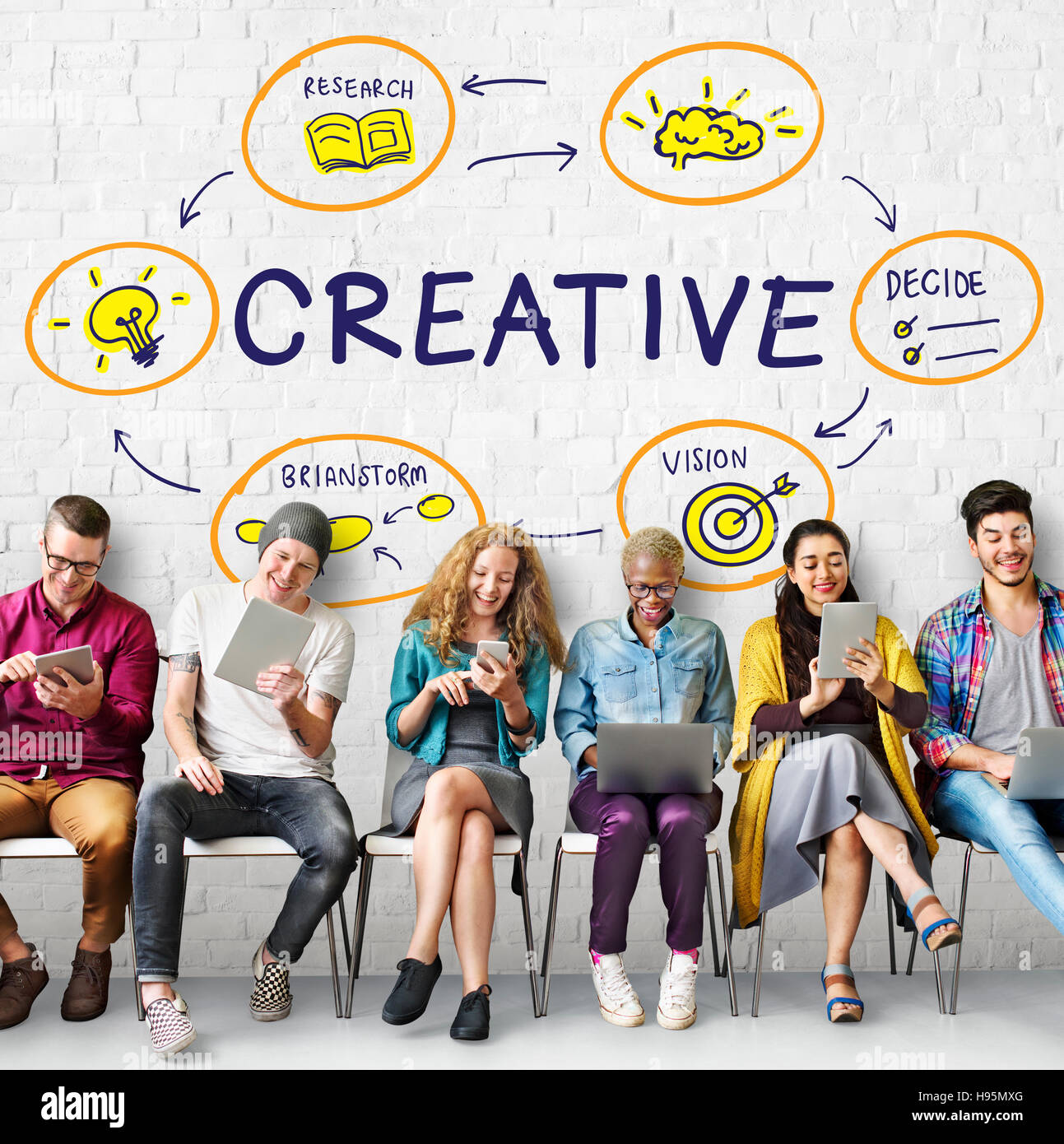 Creative Creativity Innovation Design Vision Concept Stock Photo - Alamy
