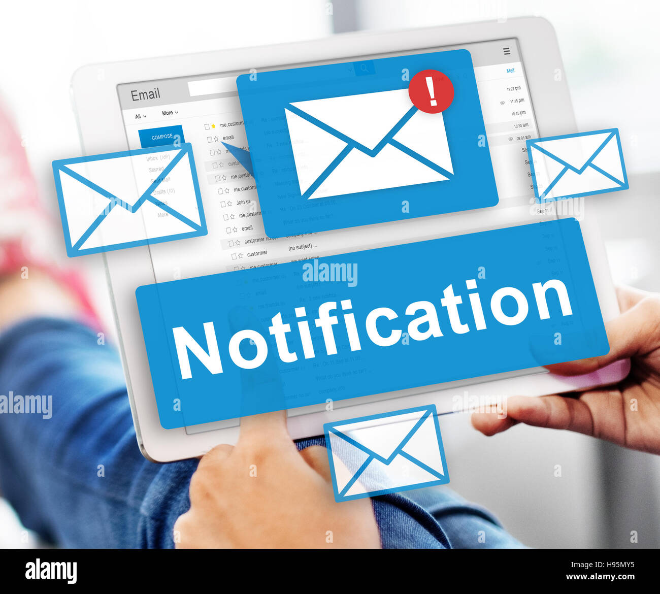 Notification Alert Digital Icon Internet Network Concept Stock Photo ...