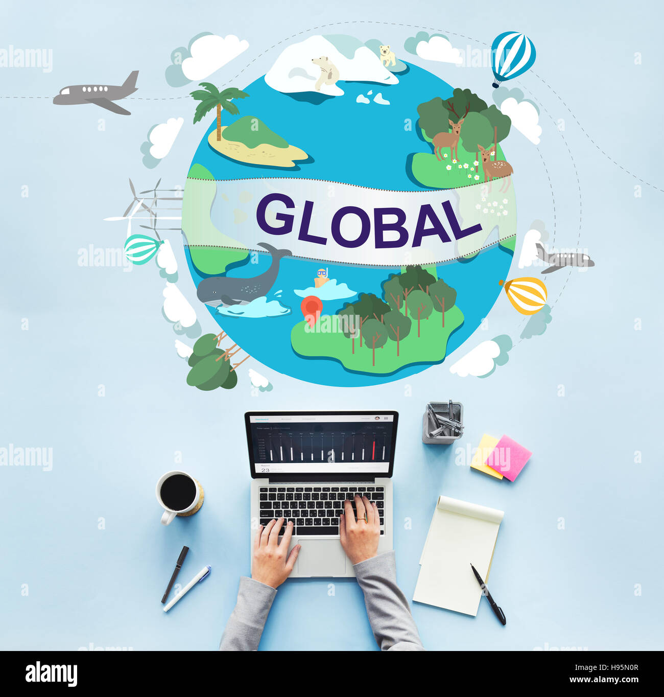 Global Climate Temperature Community Worldwide Concept Stock Photo - Alamy