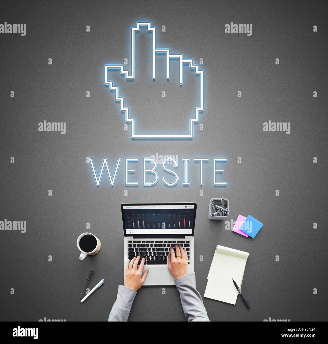 Notebook and mouse cursor hi-res stock photography and images - Alamy