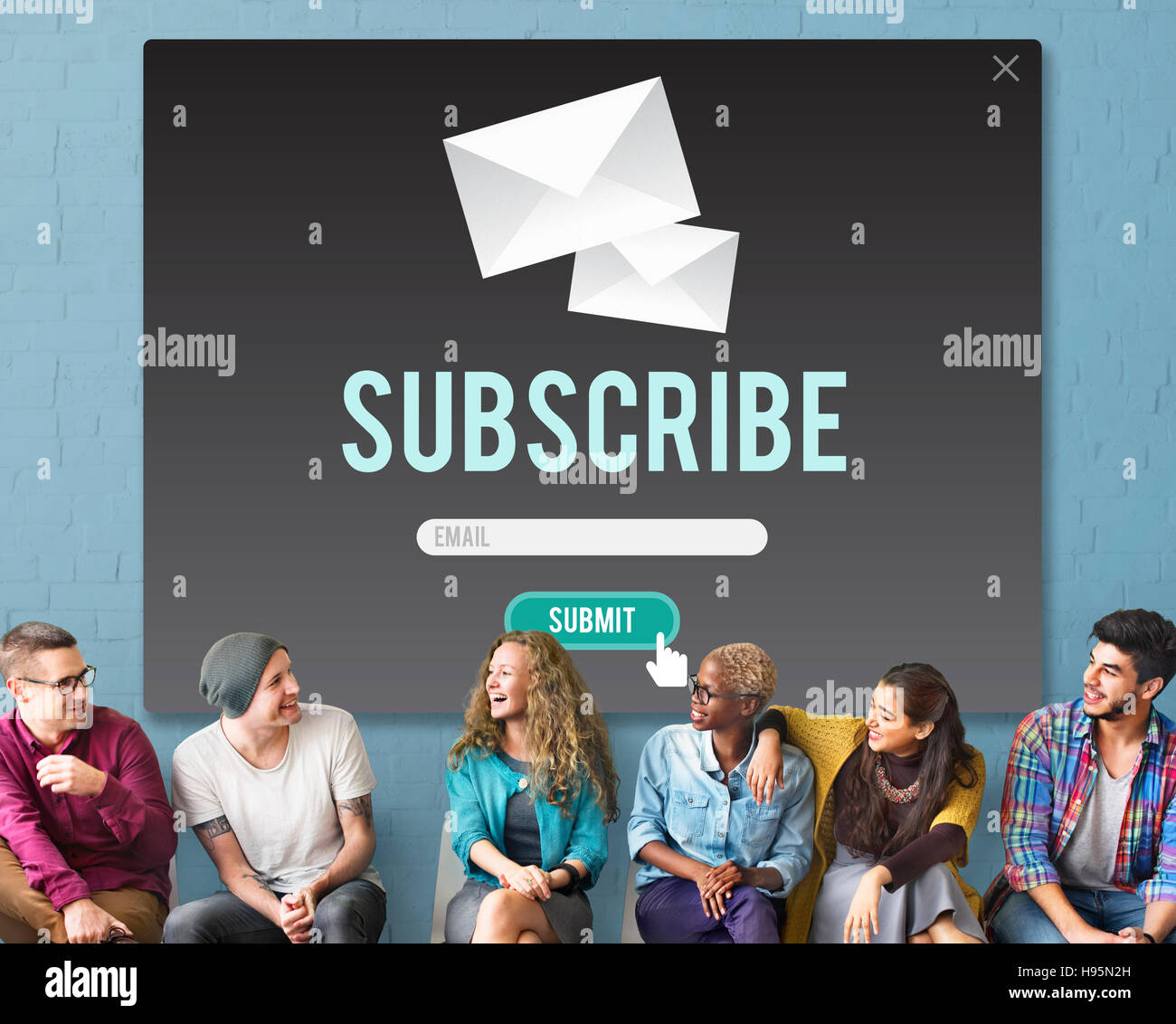 Subscribe Advertising Communication Member Concept Stock Photo - Alamy