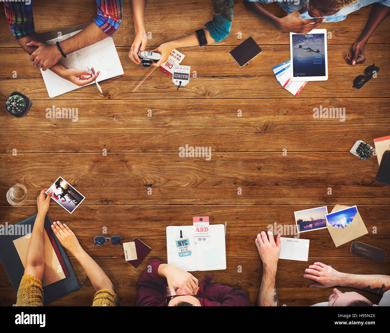 Business Team Travel Discussion Planning Concept Stock Photo - Alamy