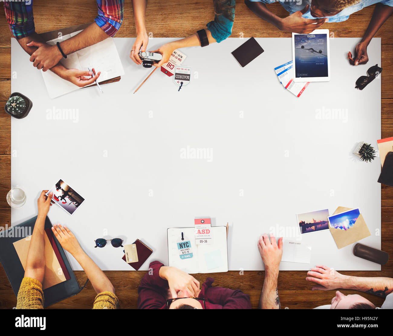 Business Team Travel Discussion Planning Concept Stock Photo - Alamy