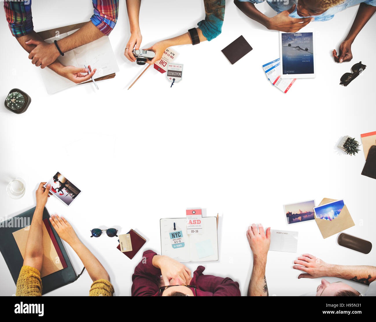 Business Team Travel Discussion Planning Concept Stock Photo - Alamy