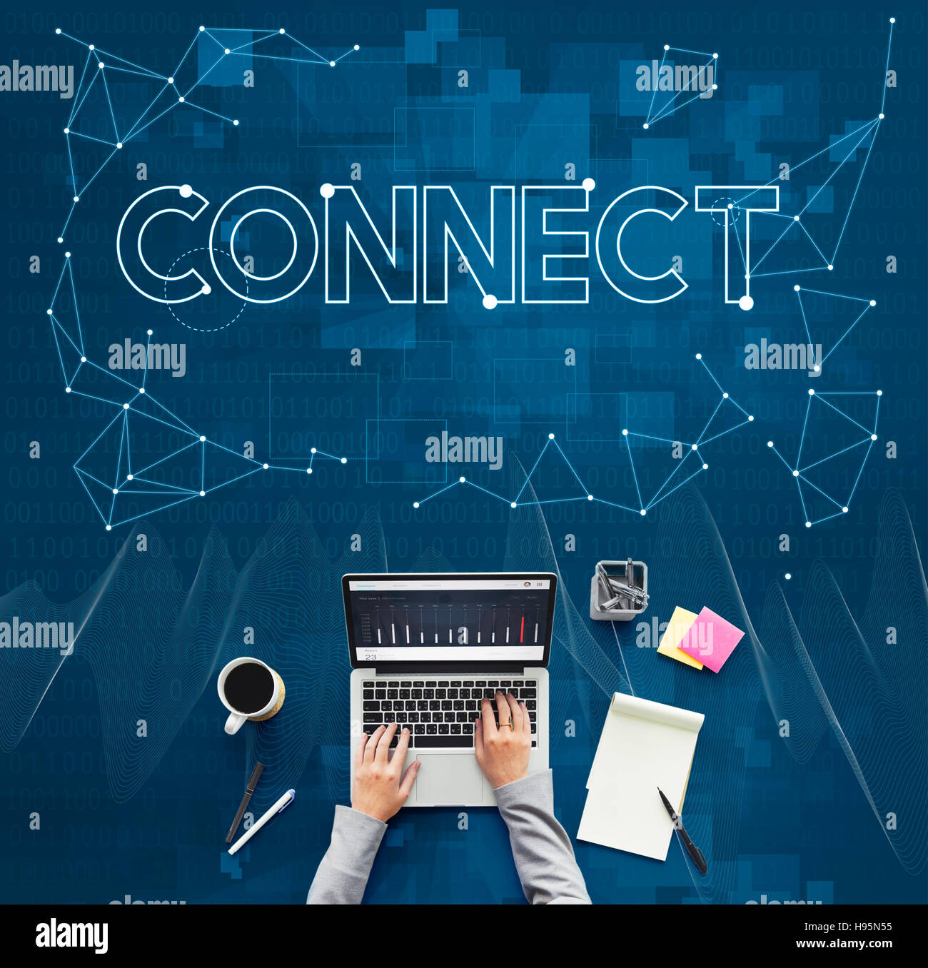 Connect Communication Link Network Sharing Concept Stock Photo - Alamy
