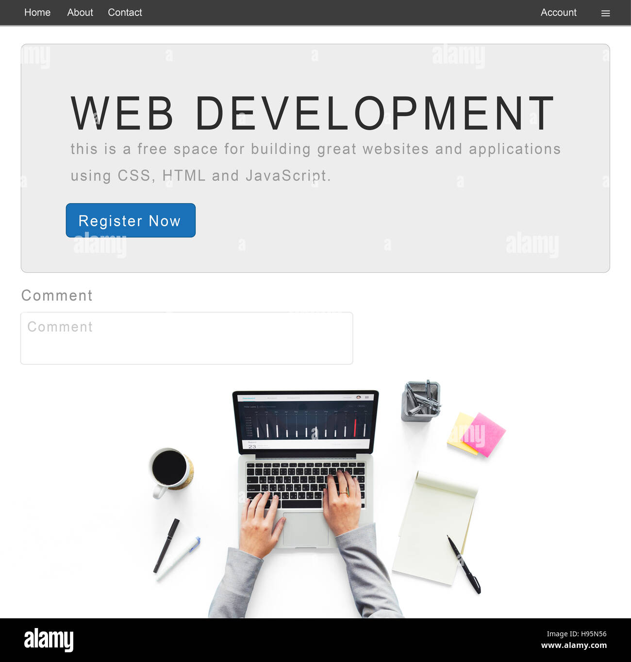 Website Development Internet Homepage Layout Concept Stock Photo - Alamy