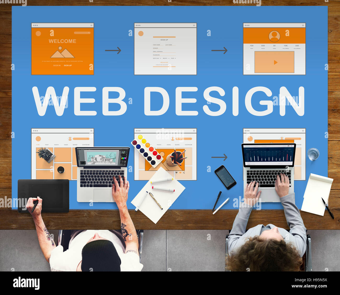 Web development concept web design hi-res stock photography and images ...