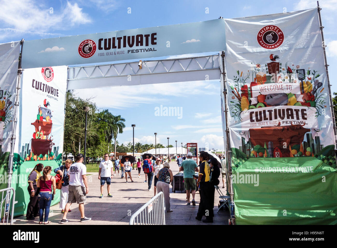 Miami Florida,Bayfront Park,Chipotle Cultivate Festival,front,entrance ...