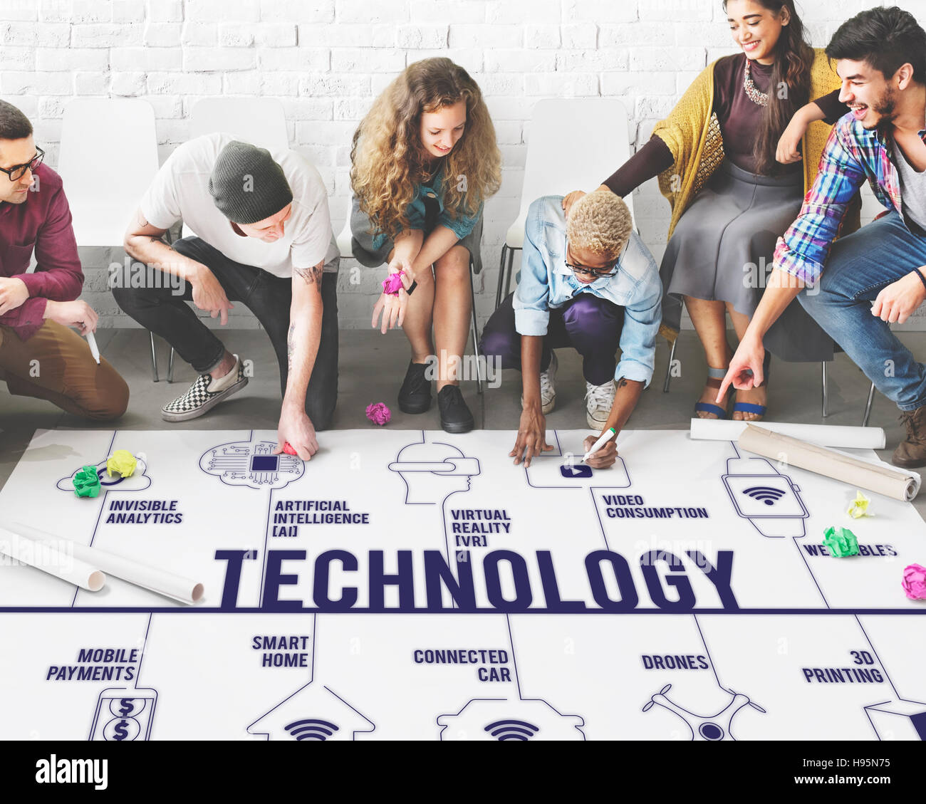 Technology Futuristic Innovation Invention Connection Concept Stock ...