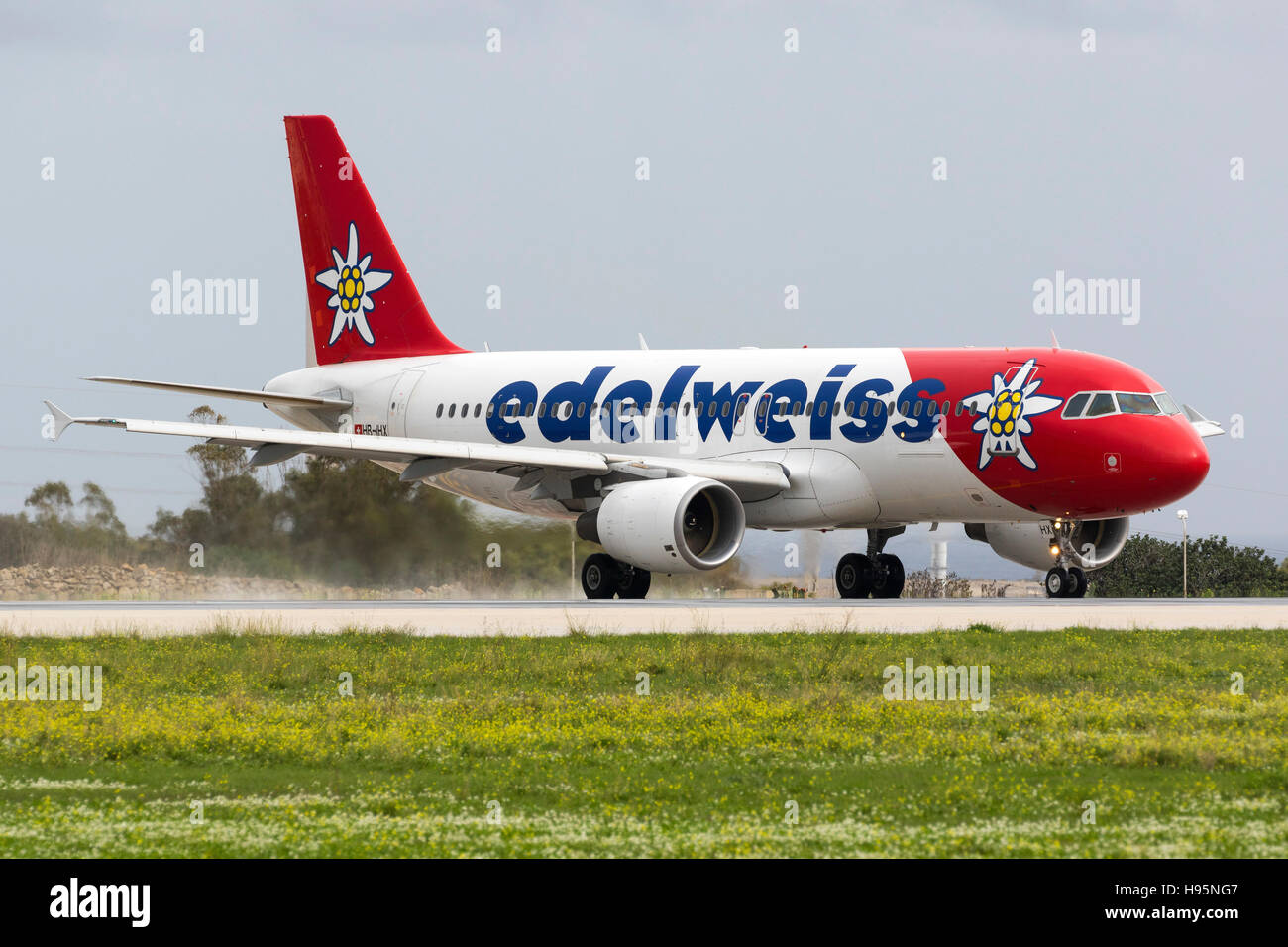 Edelweiss Air Airbus A320-214 [HB-IHX] taking off for a test flight ...