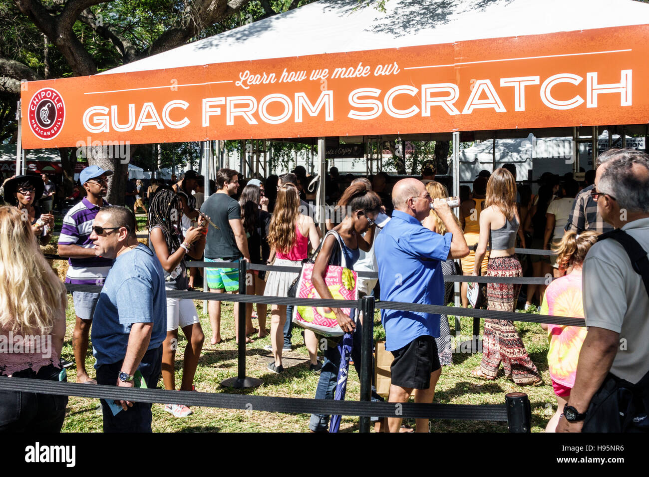 Miami Florida,Bayfront Park,Chipotle Cultivate Festival,line,queue ...