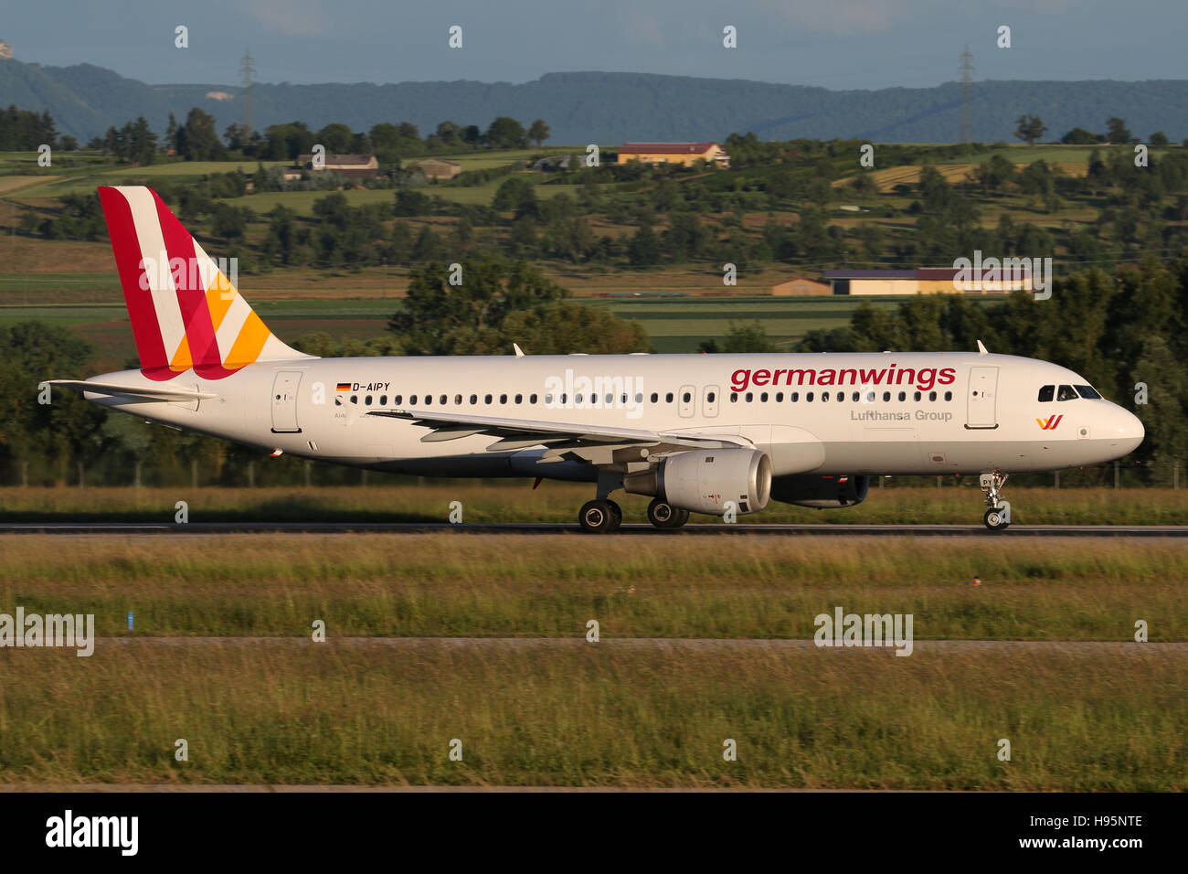 Stuttgart, Germany – June 15, 2016: Germanwings, Airbus A320 is landing ...