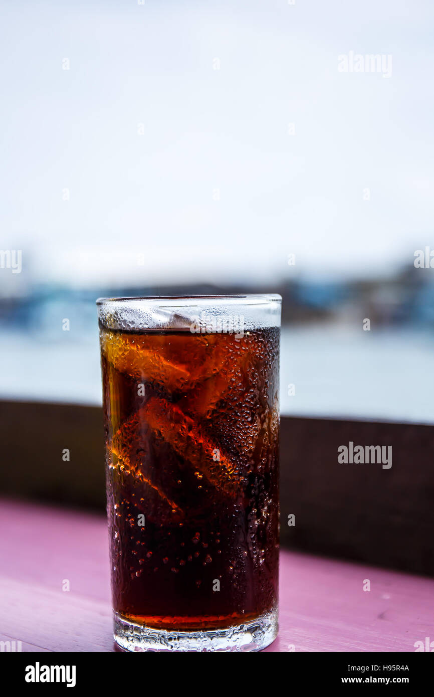 Coca Cola in a glass of water Stock Photo - Alamy
