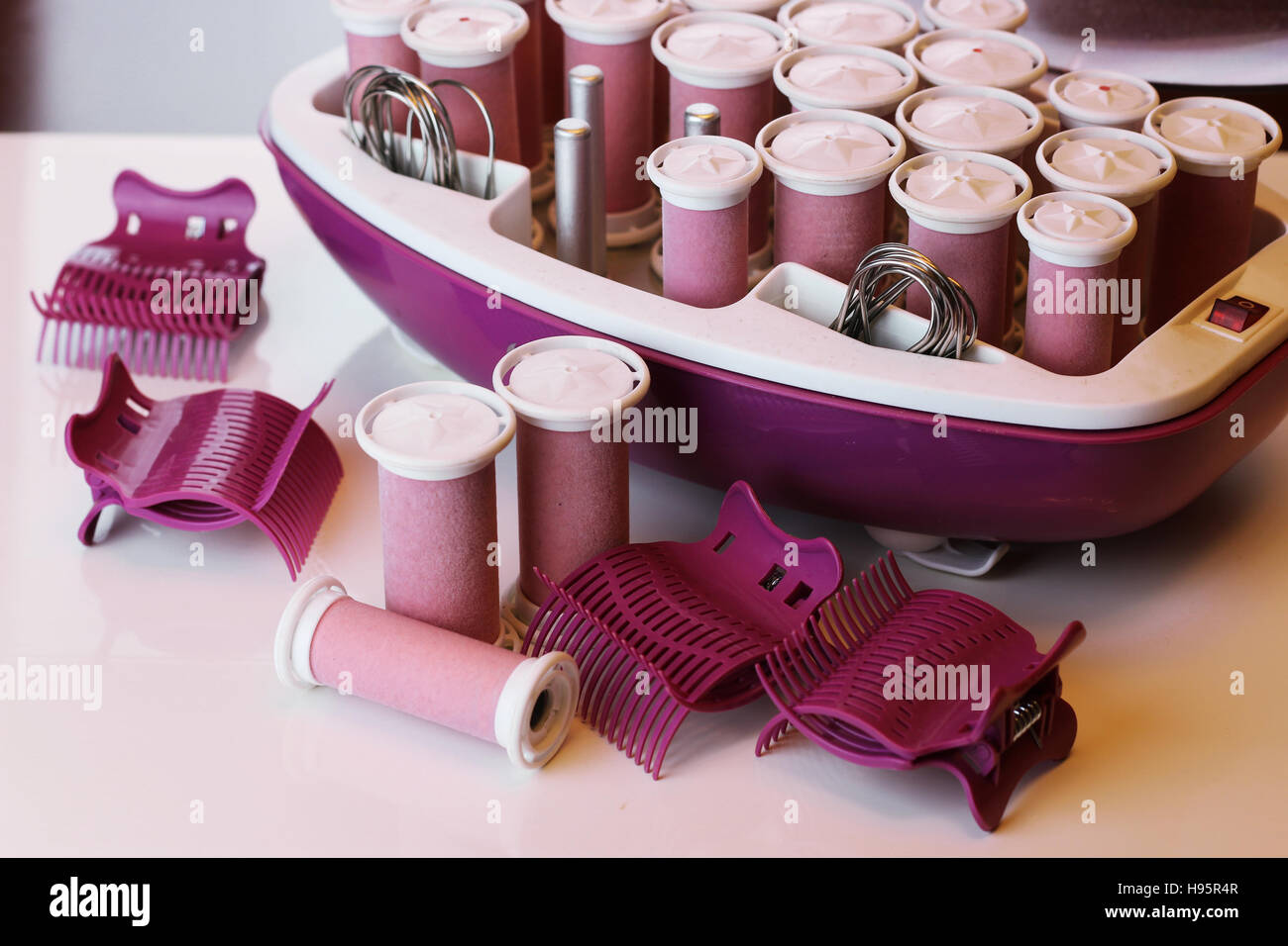 set of hot curlers Stock Photo - Alamy