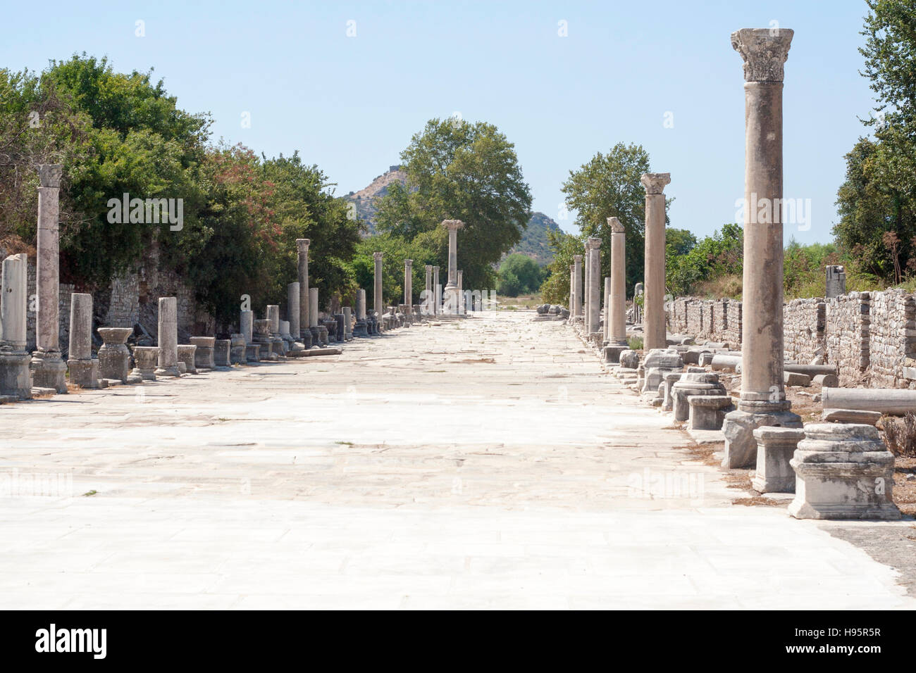 The ruins of the famous ancient city of Ephesus in Turkey Stock Photo ...