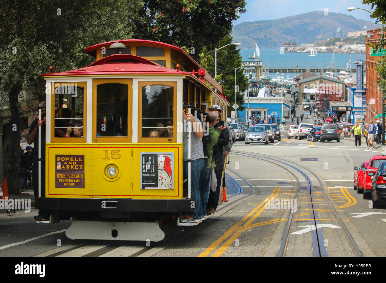 Cable car top view san francisco hi-res stock photography and images ...
