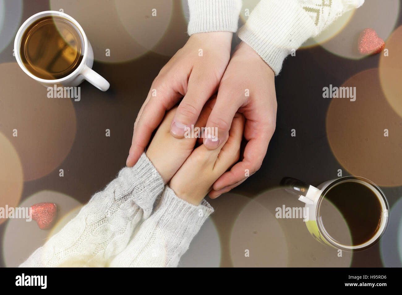 hand coffee background couple Stock Photo - Alamy