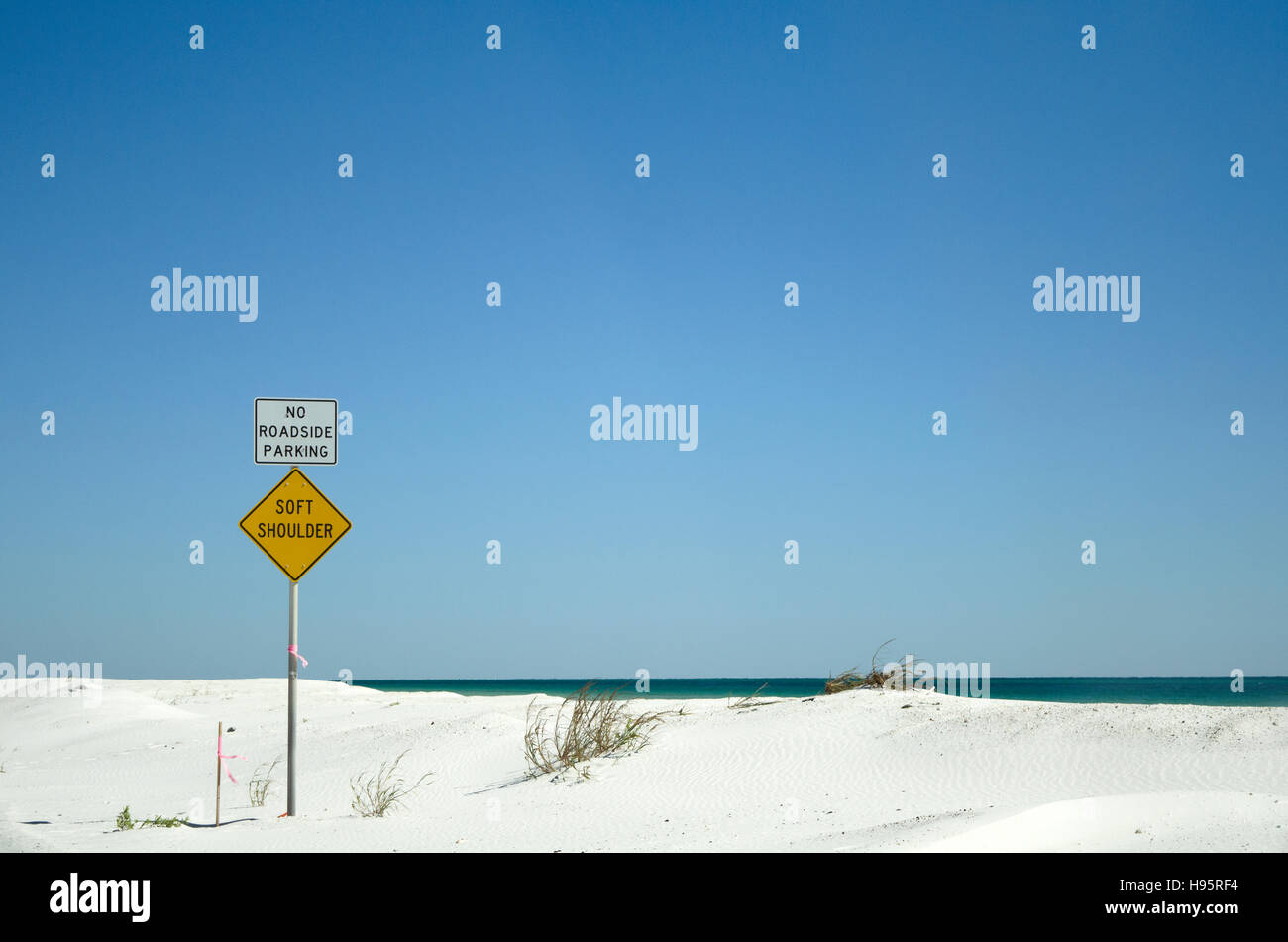Soft shoulder road sign hi-res stock photography and images - Alamy