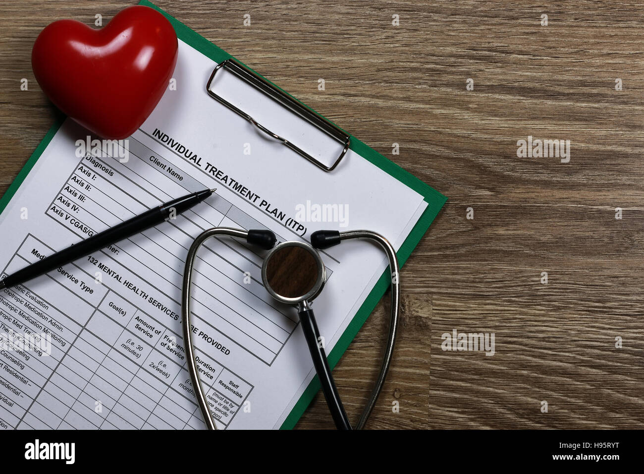 stethoscope medical documents pen Stock Photo - Alamy