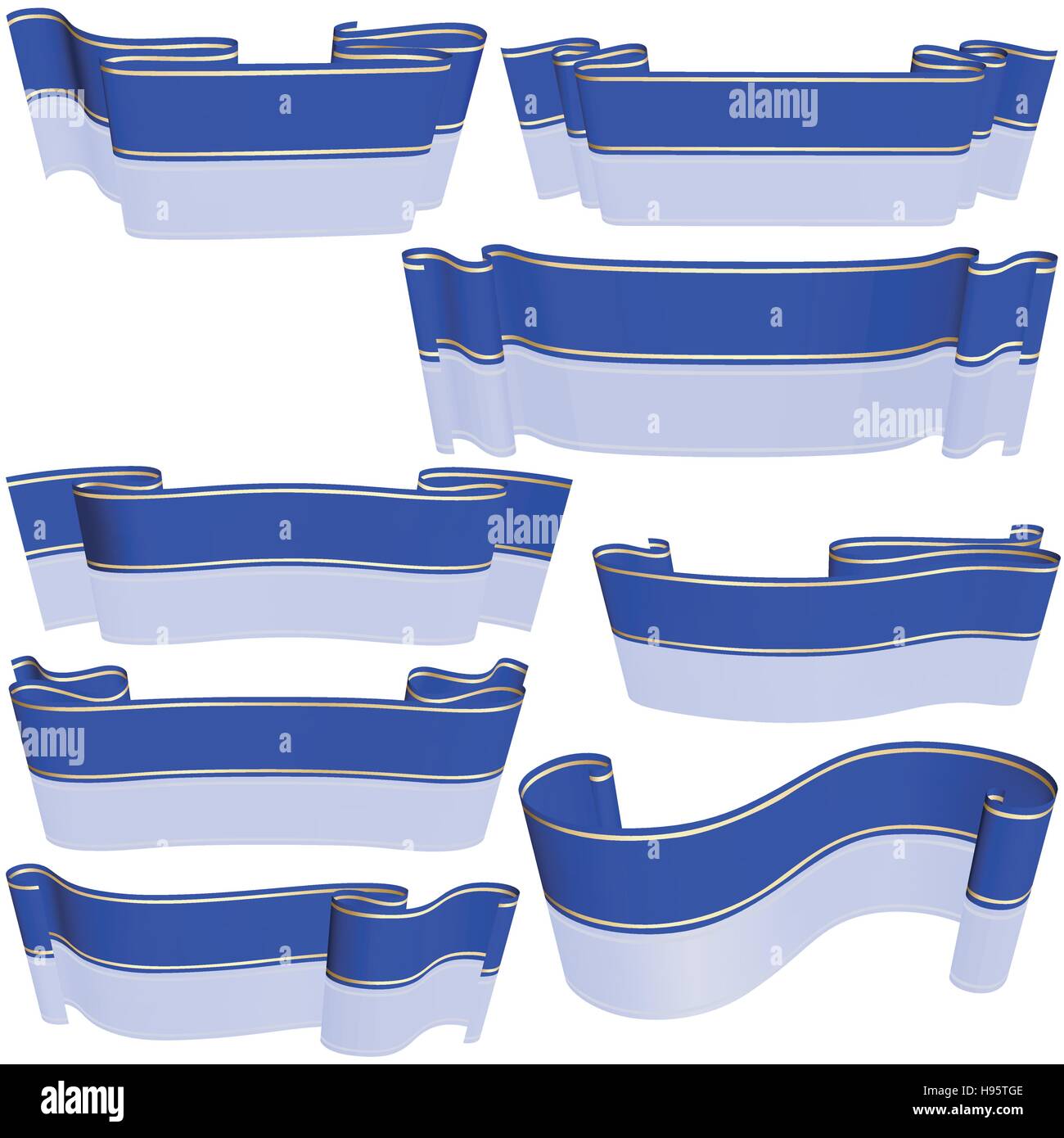 Blue Banner Set Stock Vector Image & Art - Alamy