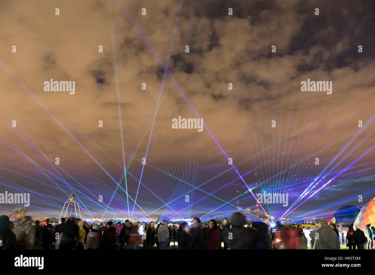 Laser light show at Albuquerque International Balloon Fiesta ...