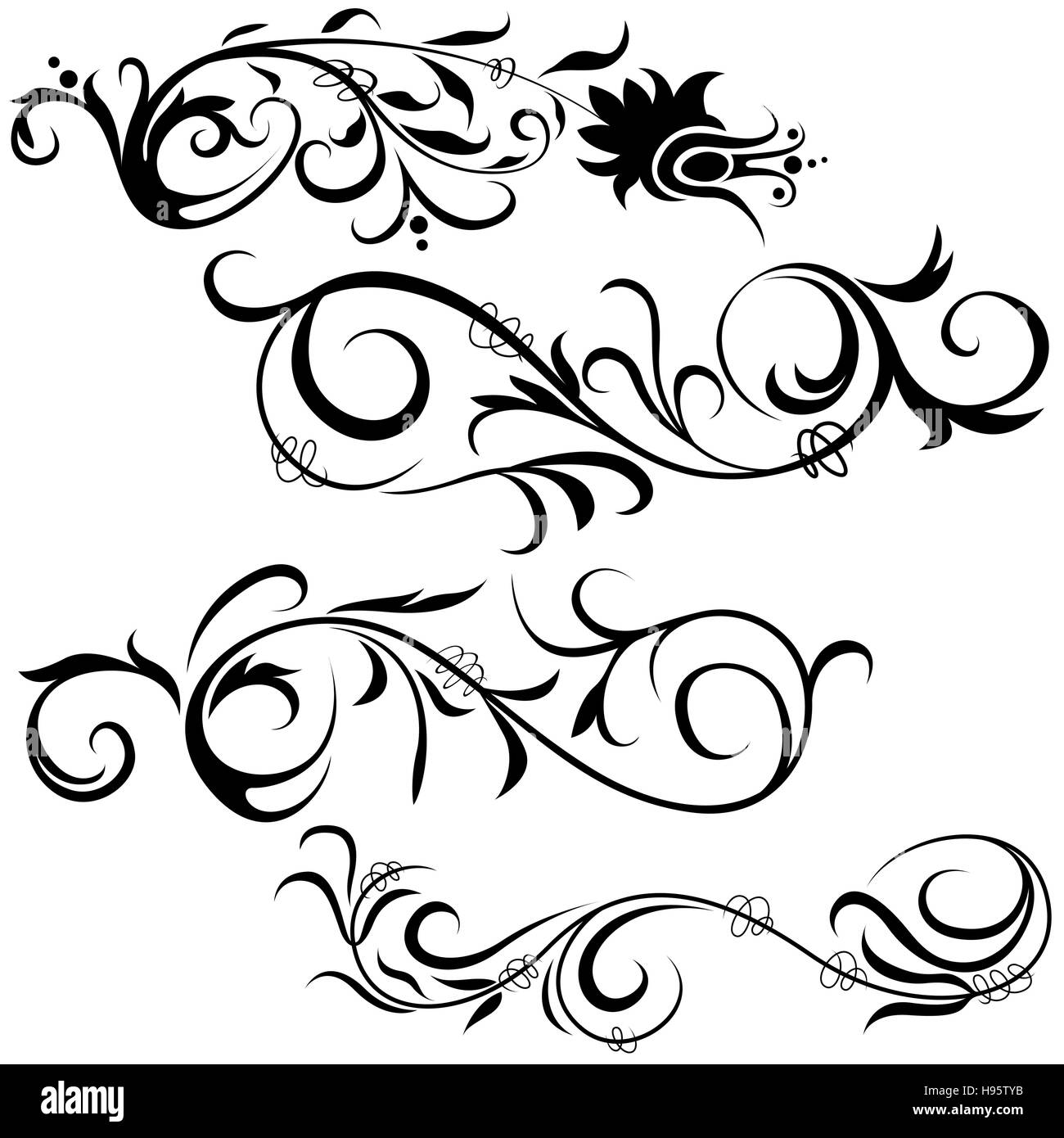 Floral Design Elements Stock Vector Image & Art - Alamy
