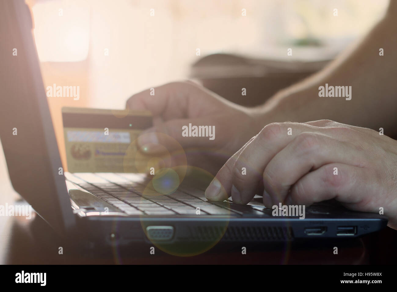 Laptop credit card payment Stock Photo - Alamy