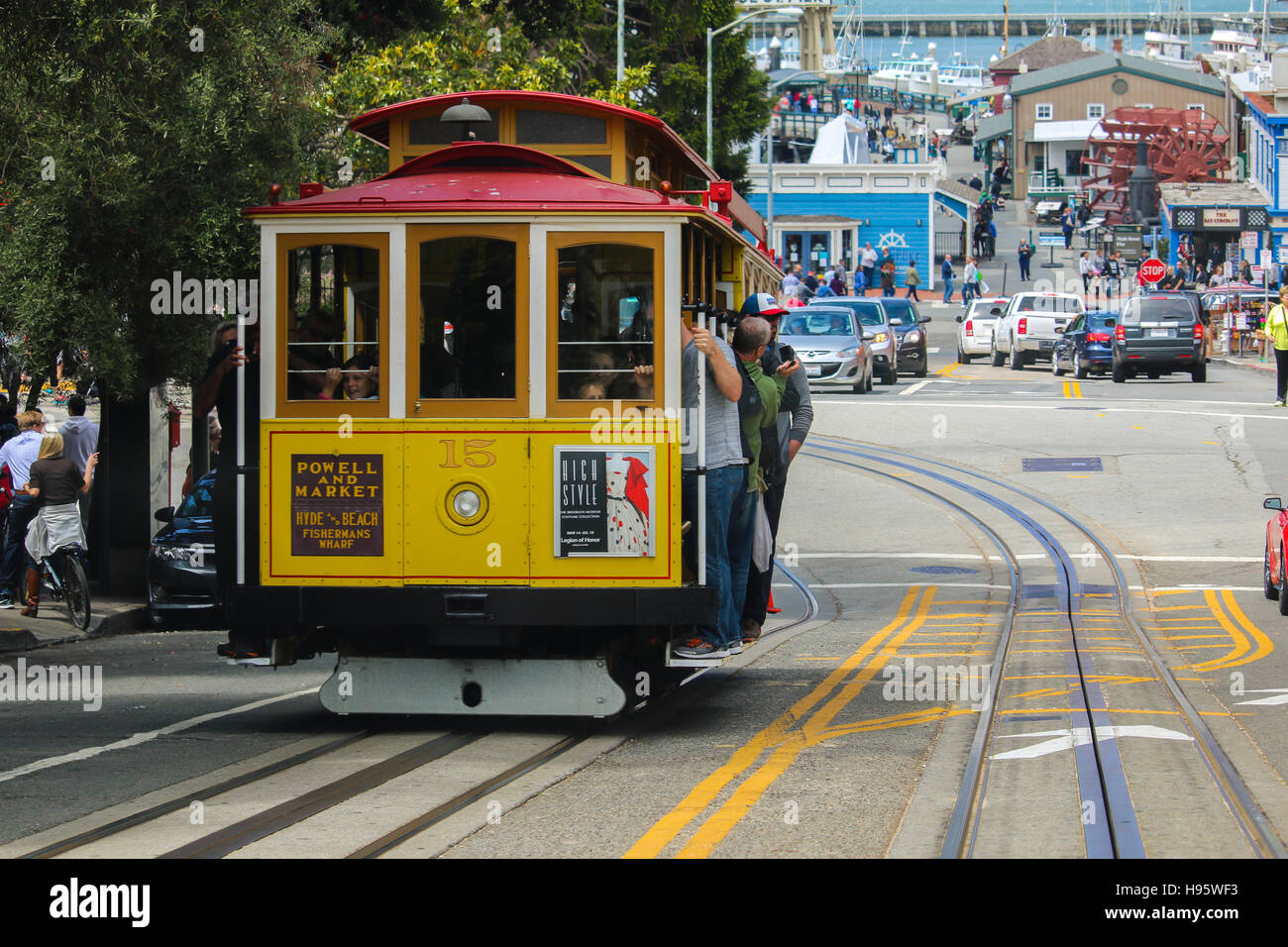 Cable car top view san francisco hi-res stock photography and images ...