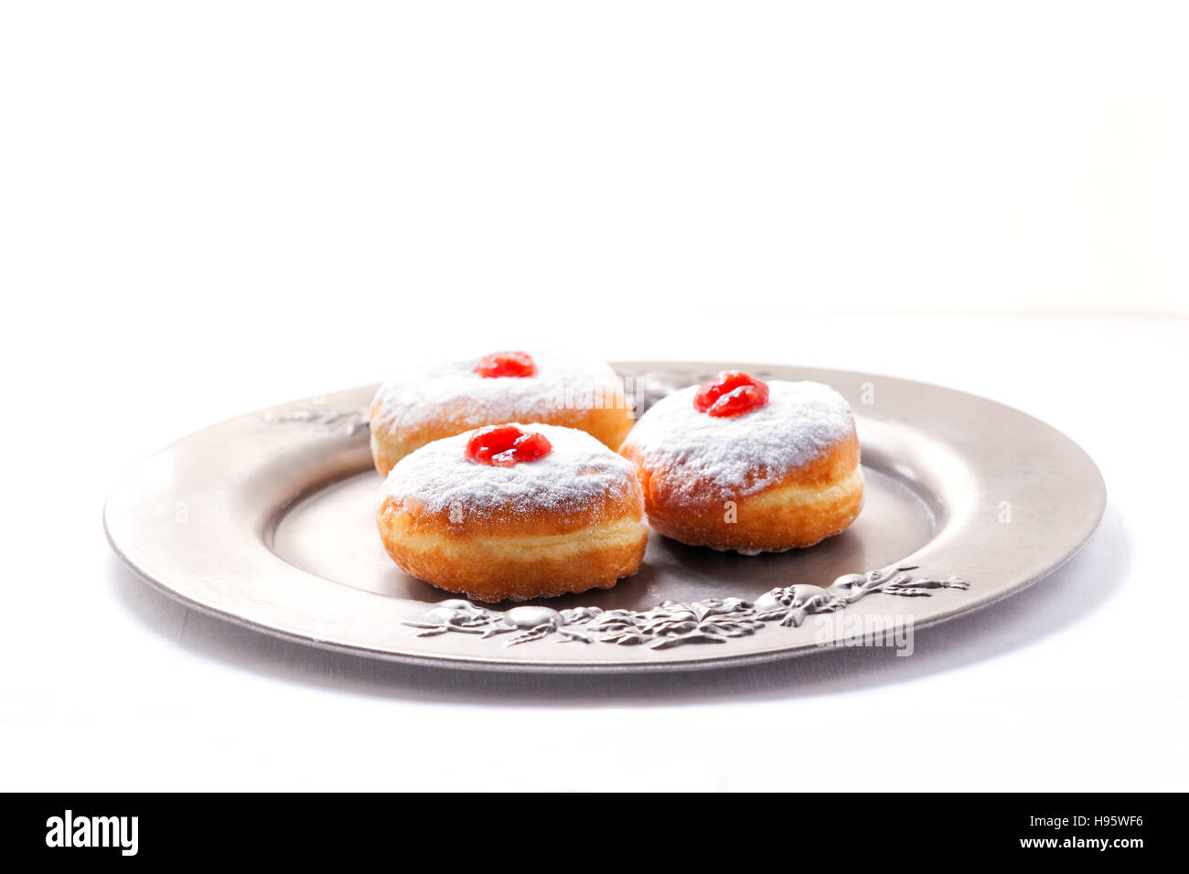 The Symbols of Jewish Hanukkah - Hannuka Donuts Stock Photo - Alamy