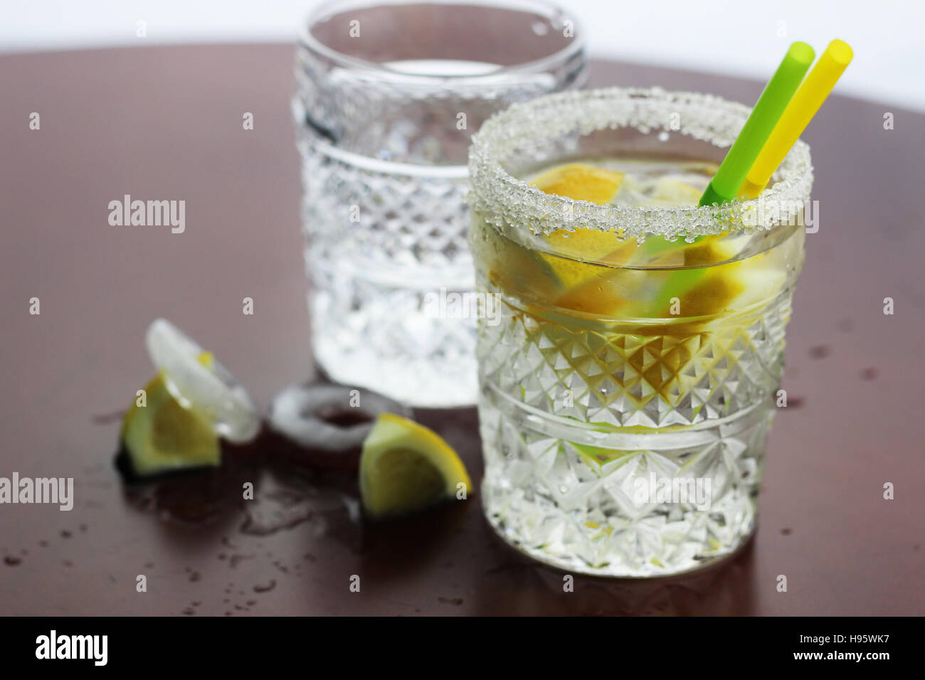 glass ice lemon Stock Photo - Alamy
