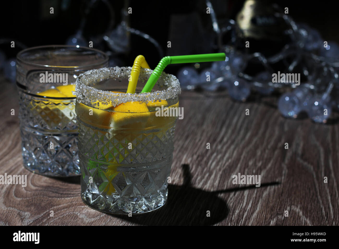 glass ice lemon Stock Photo - Alamy